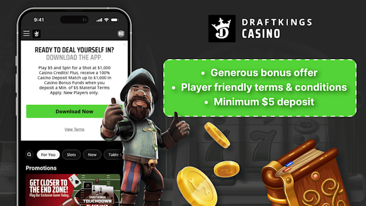 DraftKings Casino Promo Code 2026: Get 500 Spins + $1K Credits