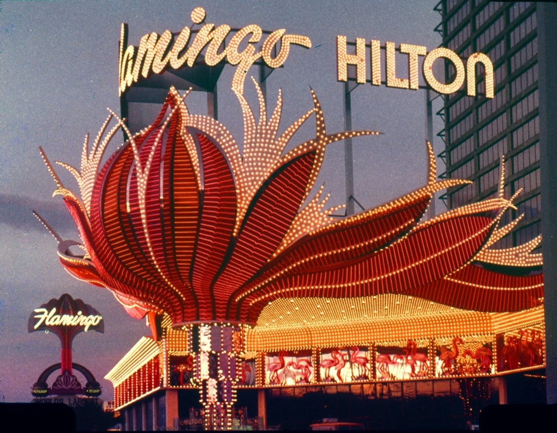 Restoration of 1960s Flamingo Sign at the Neon Museum in Las Vegas