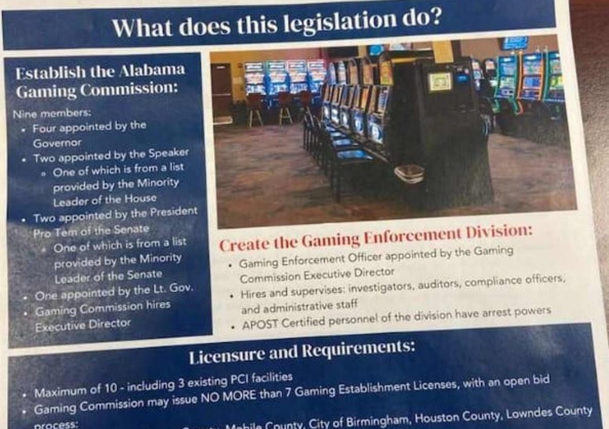 Alabama Casino, Lottery Package Moves to House Floor for Vote
