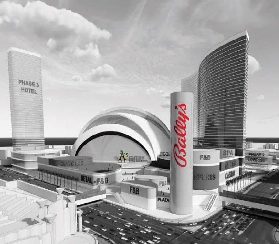 Bally’s Reveals New Rendering, Timeline for Vegas Casino Resort Next to A’s Stadium - Casino.org