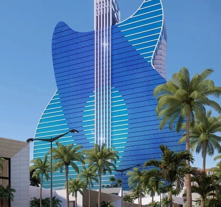 El Guitar Hotel de Hard Rock toma forma sobre las cenizas del volcán ...
