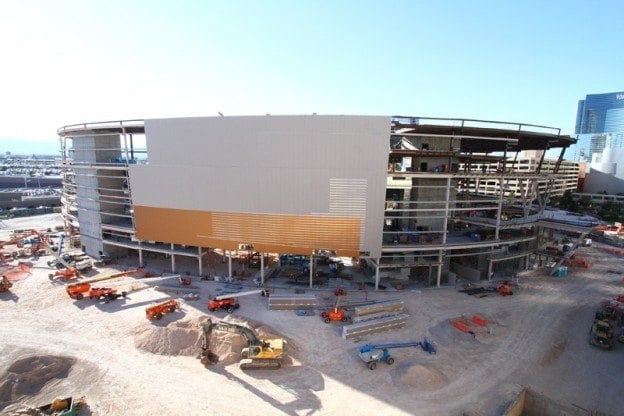 Towering Las Vegas Arena Materializes Virtually Overnight